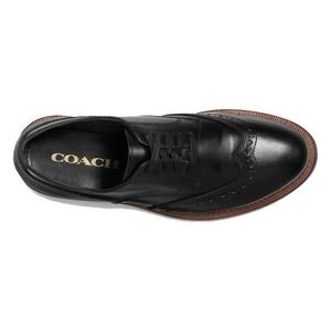 Coach | Shoes | Coach Mens Bleecker Wing Black Leather Wingtip Oxford ...